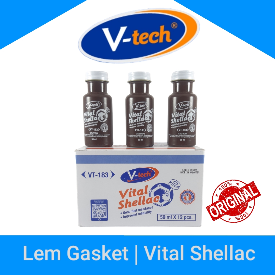 Lem Silinder Head Gasket V-tech VT-183 Vital Shellac VT183 Mirip Gasket ...