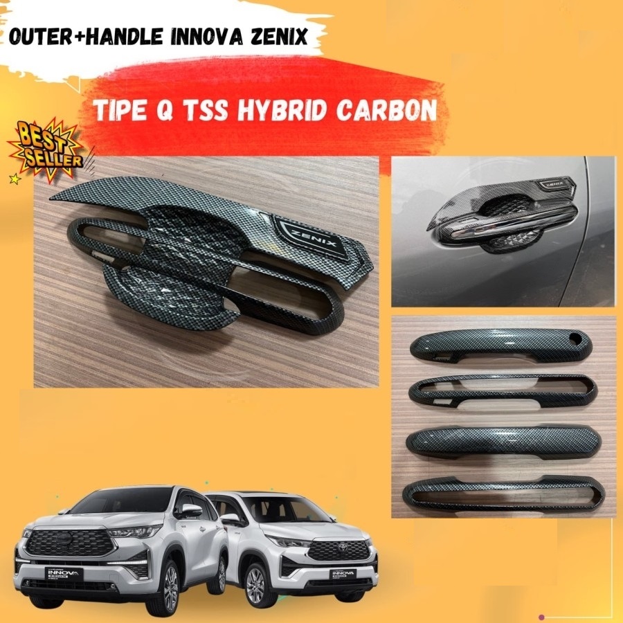 Cover Outer Handel Mobil All New Zenix Tahun 2023 Motif Carbon | Lazada ...