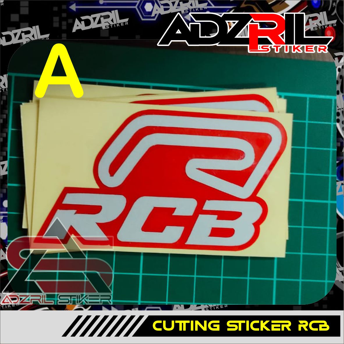 STICKER CUTTING RCB / STICKER MOTOR / STICKER MOBIL / STICKER LAPTOP ...