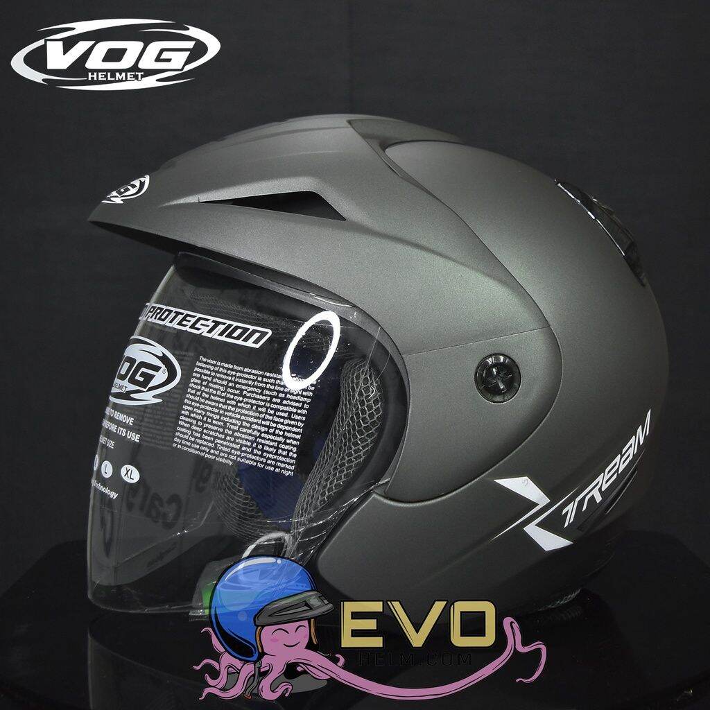 HELM VOG XTREAM ORIGINAL - VOG HELM HALF FACE SOLID WARNA LENGKAP ...