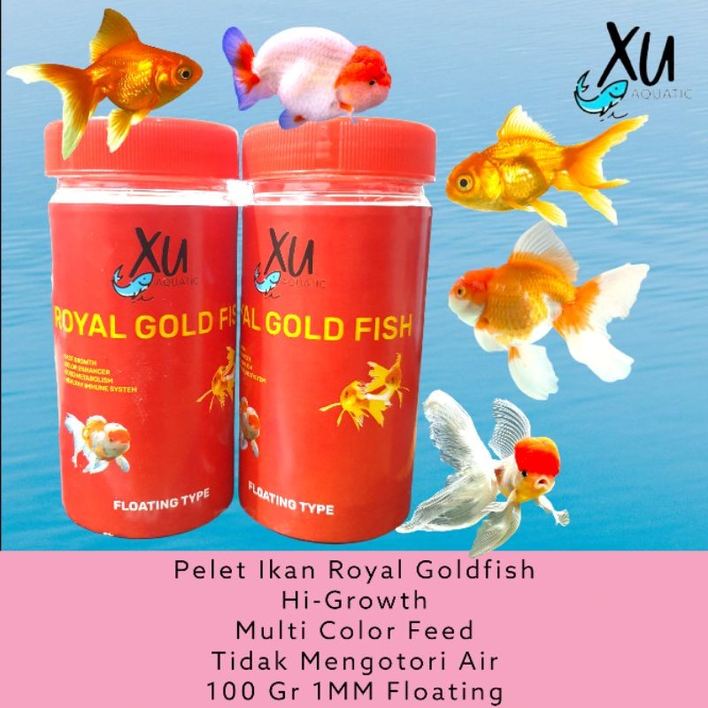 PELET ROYAL GOLDFISH HI GROWTH 100 GR PELLET GOLD MAKANAN IKAN KOKI ...