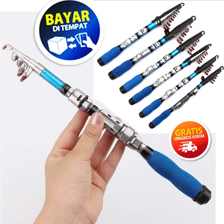 Gagang Pancing Joran Termurah Derui Pancing Portable Telescopic 1.5M ...