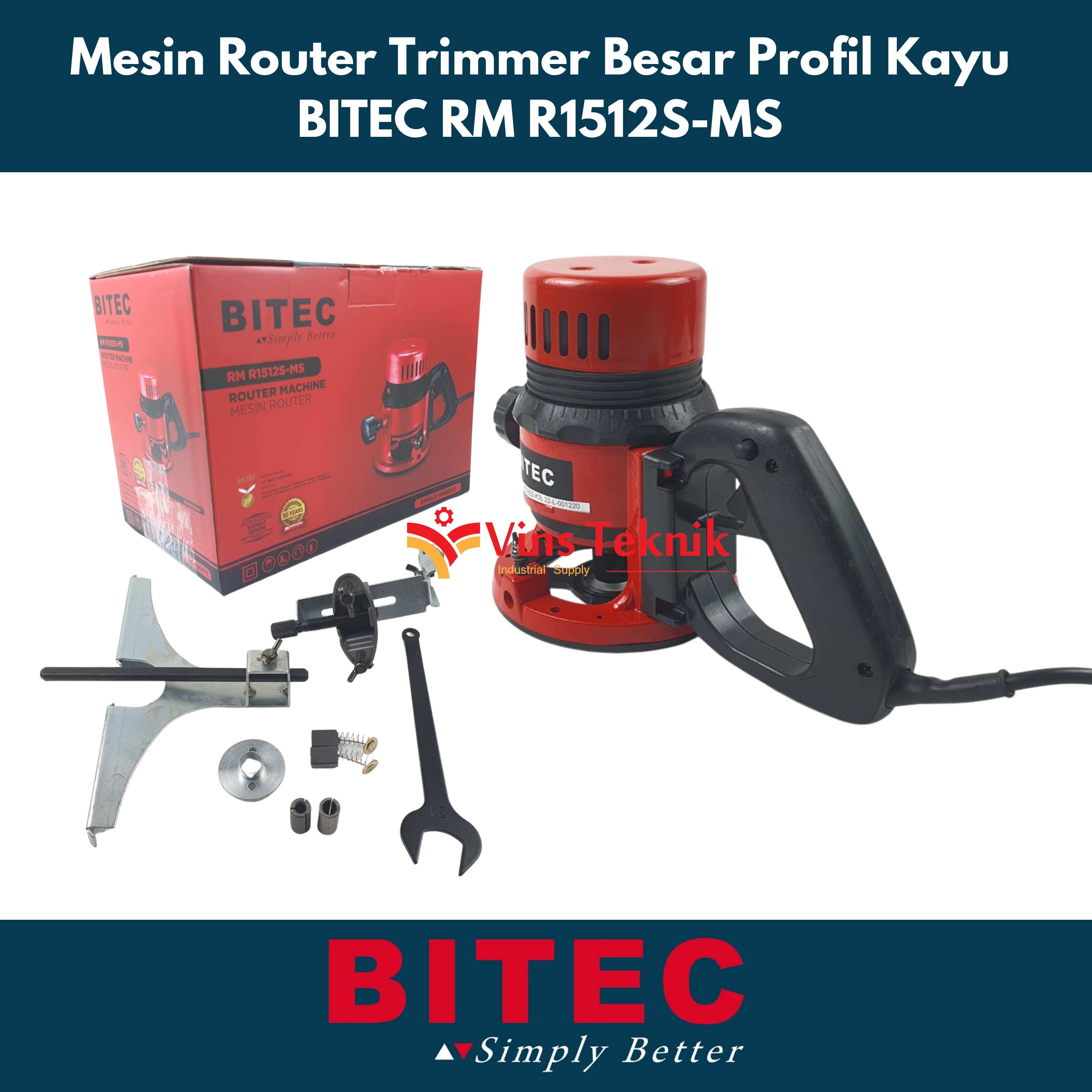 Mesin router trimmer besar profil kayu BITEC RM R1512 | Lazada Indonesia