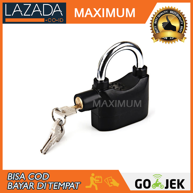 MAX COD - [GEMBOK MOTOR] Gembok Alarm Motor Suara Anti Maling / Lock ...