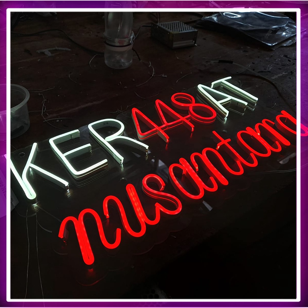 Neon Flex Design Custom Ukuran 50x15cm | Lazada Indonesia