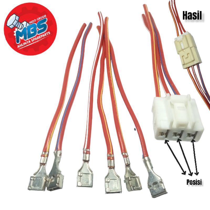 SKUN KABEL KUNINGAN SOKET SPUL YAMAHA AEROX N MAX x MAX LAXSI FREEGO ...