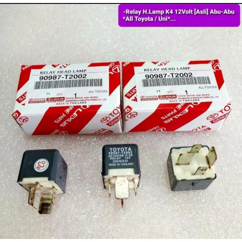 RELAY HEAD LAMP TOYOTA K4-12VOLT UNIVERSAL ASLI 90987-T2002 | Lazada ...