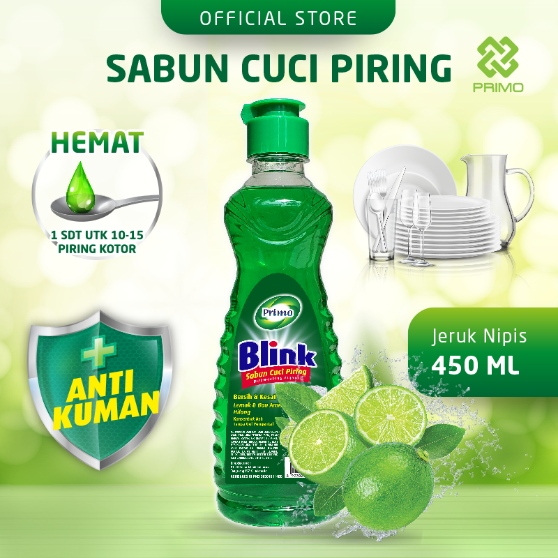 PRIMO Blink Sabun Cuci Piring Diswash Jeruk Nipis Cepat Bersihkan Lemak ...
