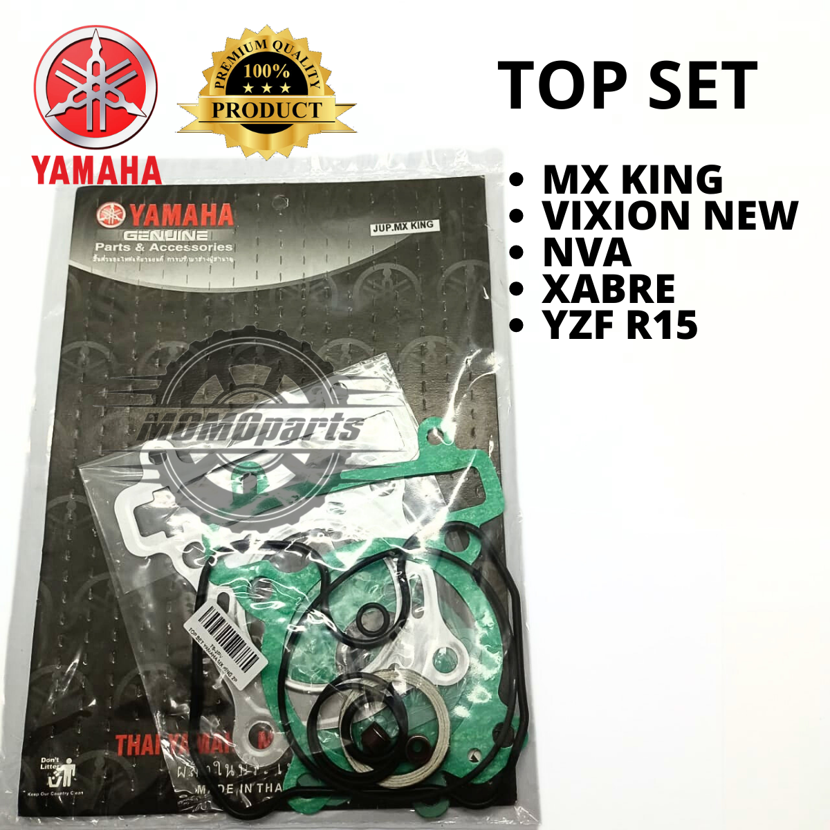 ORIGINAL PAKING GASKET TOP SET TOPSET YAMAHA 2PV MX KING VIXION NEW NVA XABRE YZF R15 KUALITAS ...