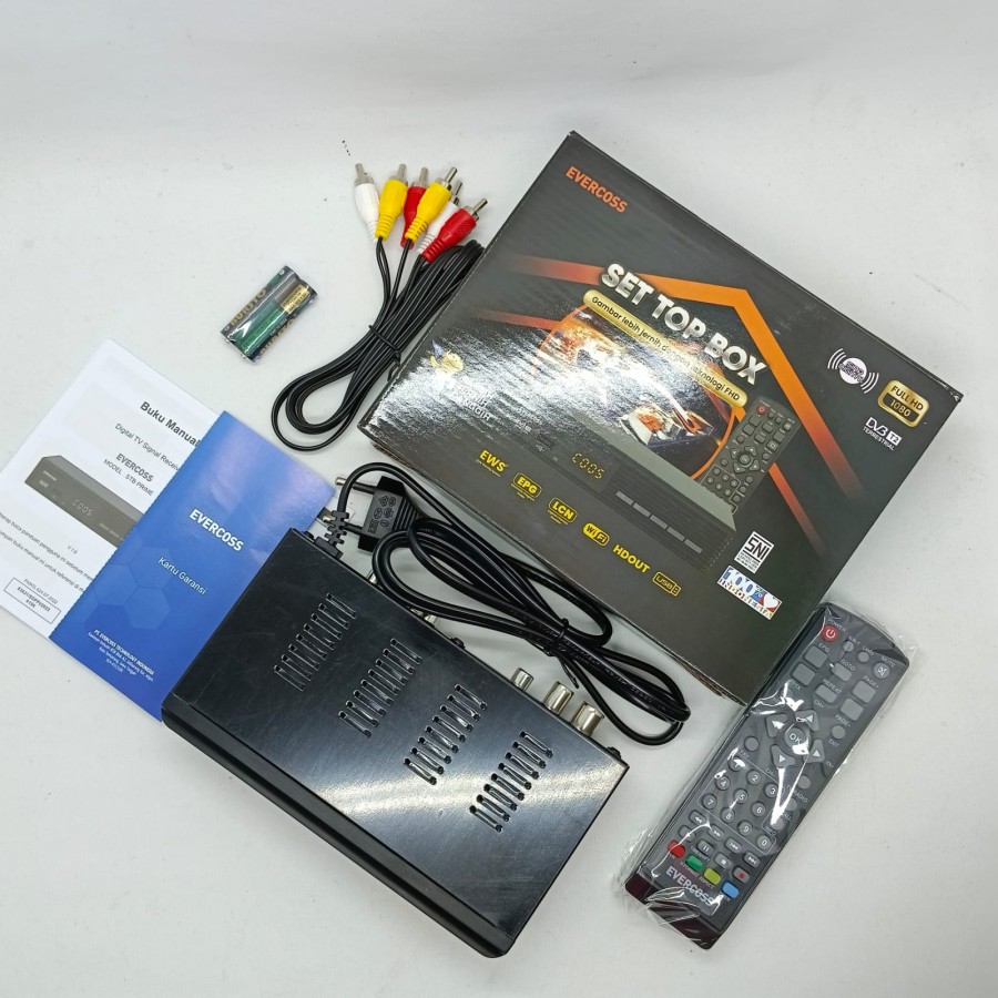 EVERCOSS MegaBox STB Set Top Box Penerima Signal TV Digital Receiver ...