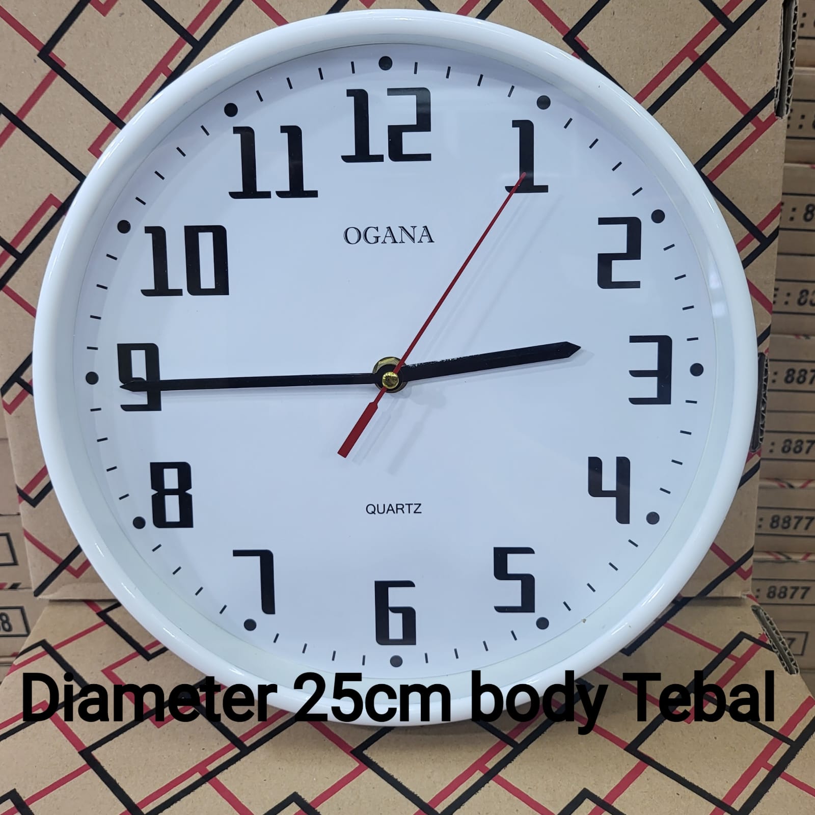 Jam dinding Putih Polos Diameter 25 cm | Lazada Indonesia