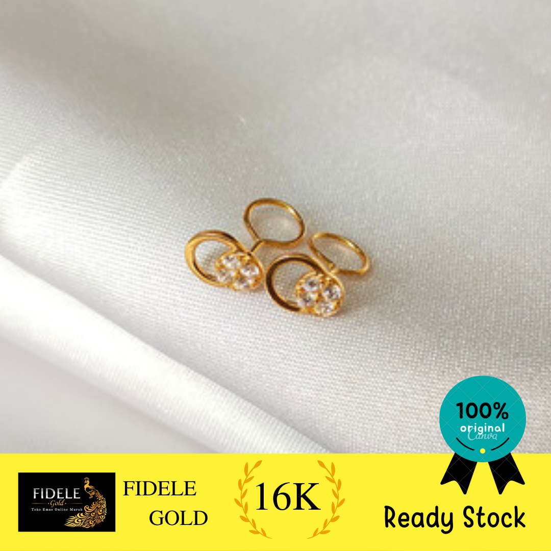 Anting tauge anting toge wanita simple permata 700 16k | Lazada Indonesia