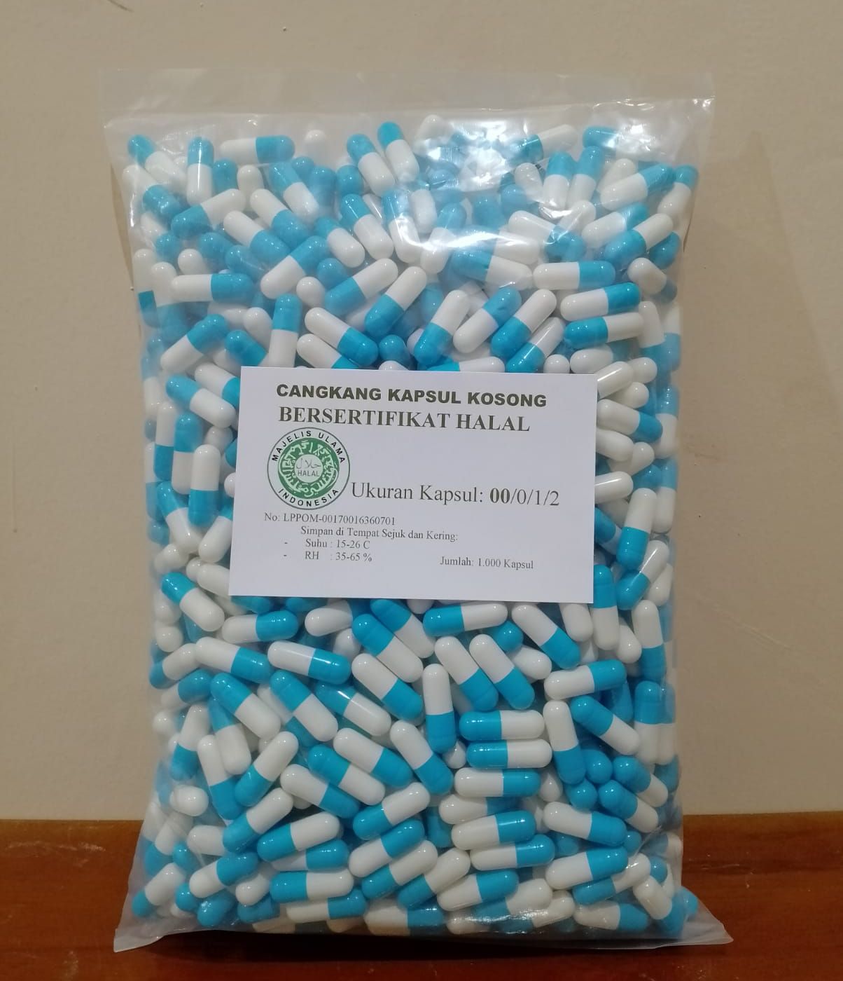 Kapsul kosong no 00 transparan cangkang kapsul Isi 1000 Caps | Lazada ...