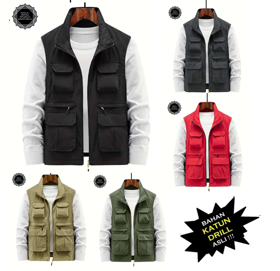 Rompi pria vest keren lapangan model terbaru | Lazada Indonesia