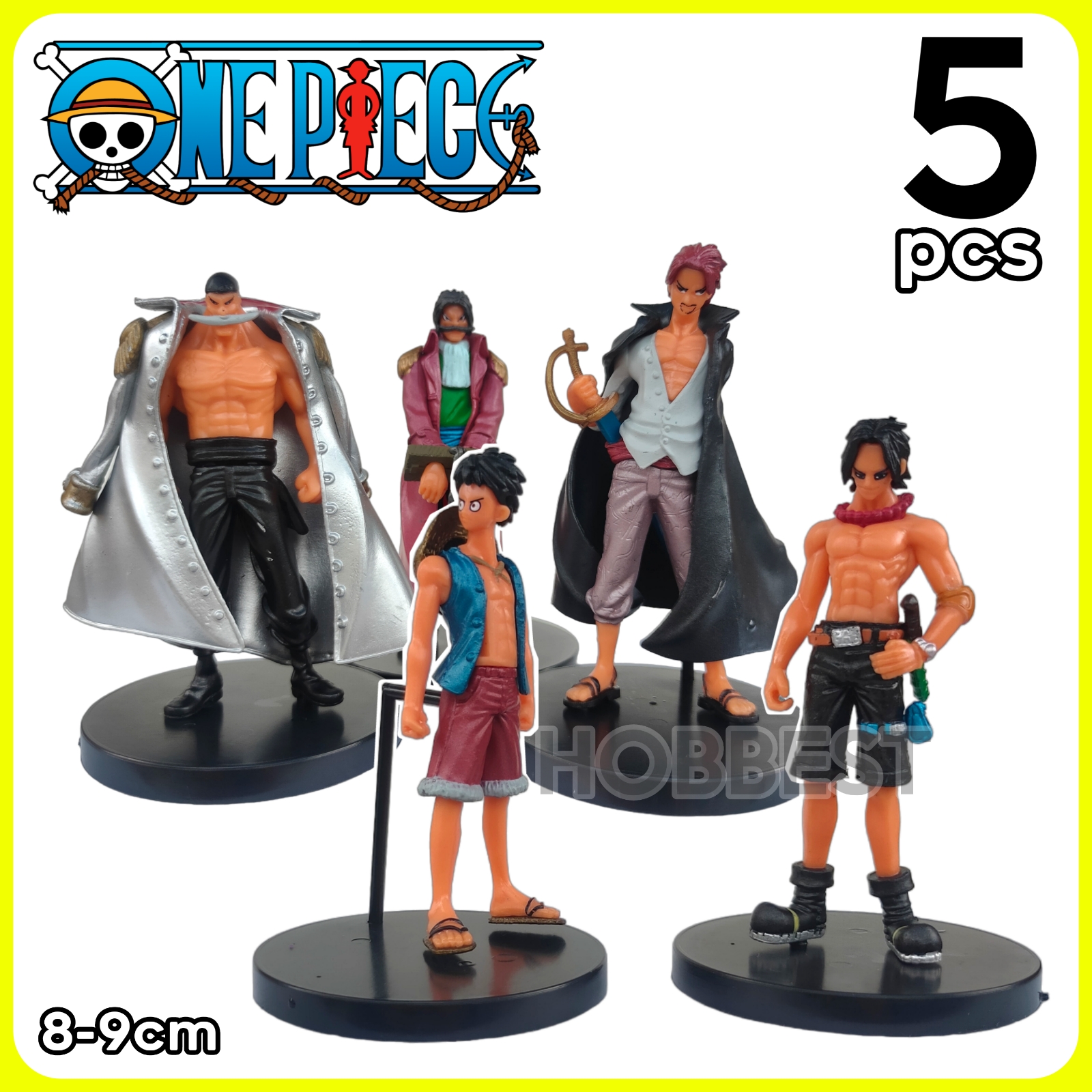 Action Figure ONE PIECE isi 5 pcs - Miniatur Topper Kue Pajangan Luffy ...