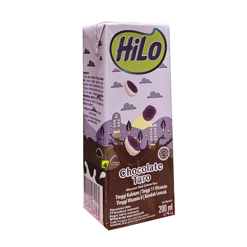 HiLo - Minuman Susu dgn Rasa CHOCOLATE TARO - 200ml RTD | Lazada Indonesia