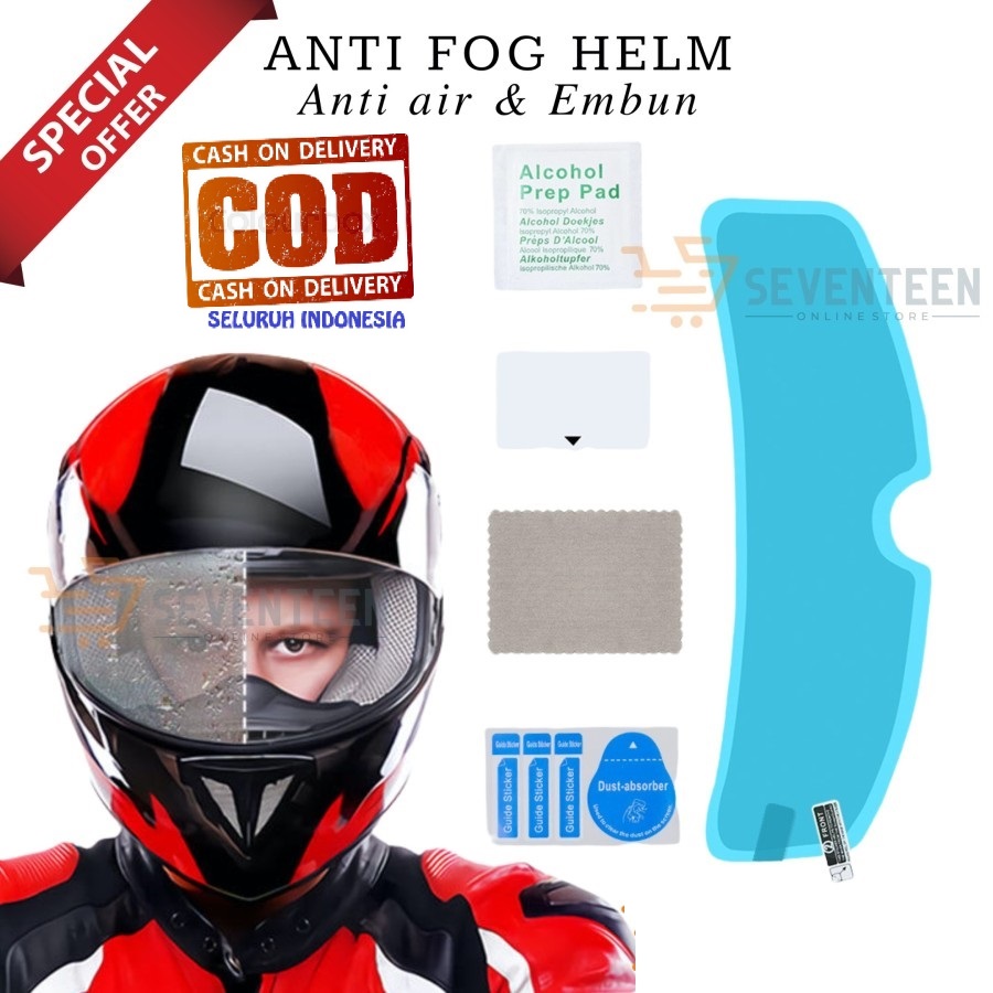 STIKER ANTI AIR HELM ANTI FOG HELM ANTI AIR HELM MOTOR KACA FILM HELM ...