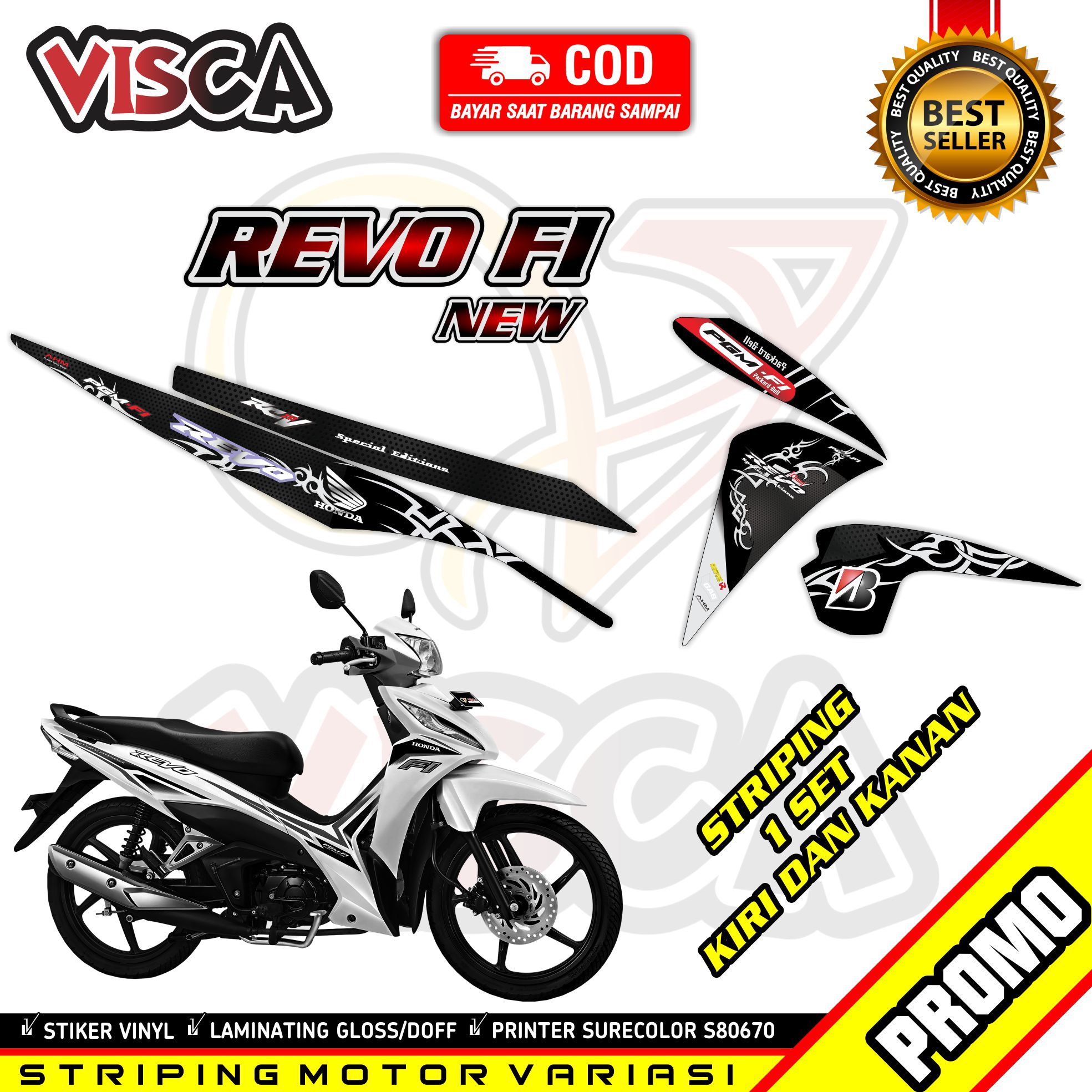 Striping Revo Fit Injeksi Variasi - Stiker Motor Revo Fit Fi Desain ...
