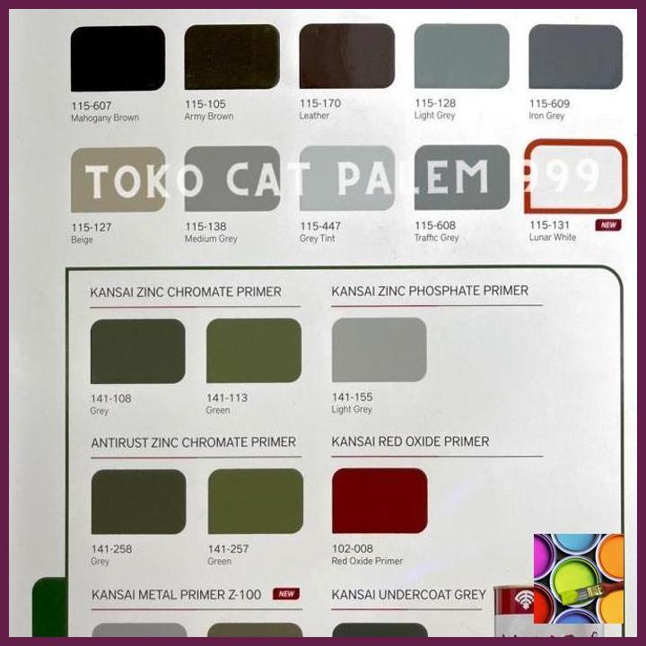 CAT DASAR KANSAI ZINC CHROMATE / CAT ANTI KARAT WARNA HIJAU / ABU 5 KG ...
