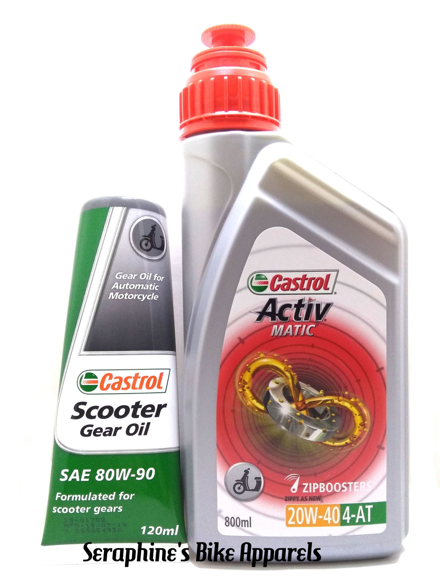 PAKET OLI MOTOR CASTROL ACTIV MATIC 0.8L + CASTROL SCOOTER GEAR OIL ...
