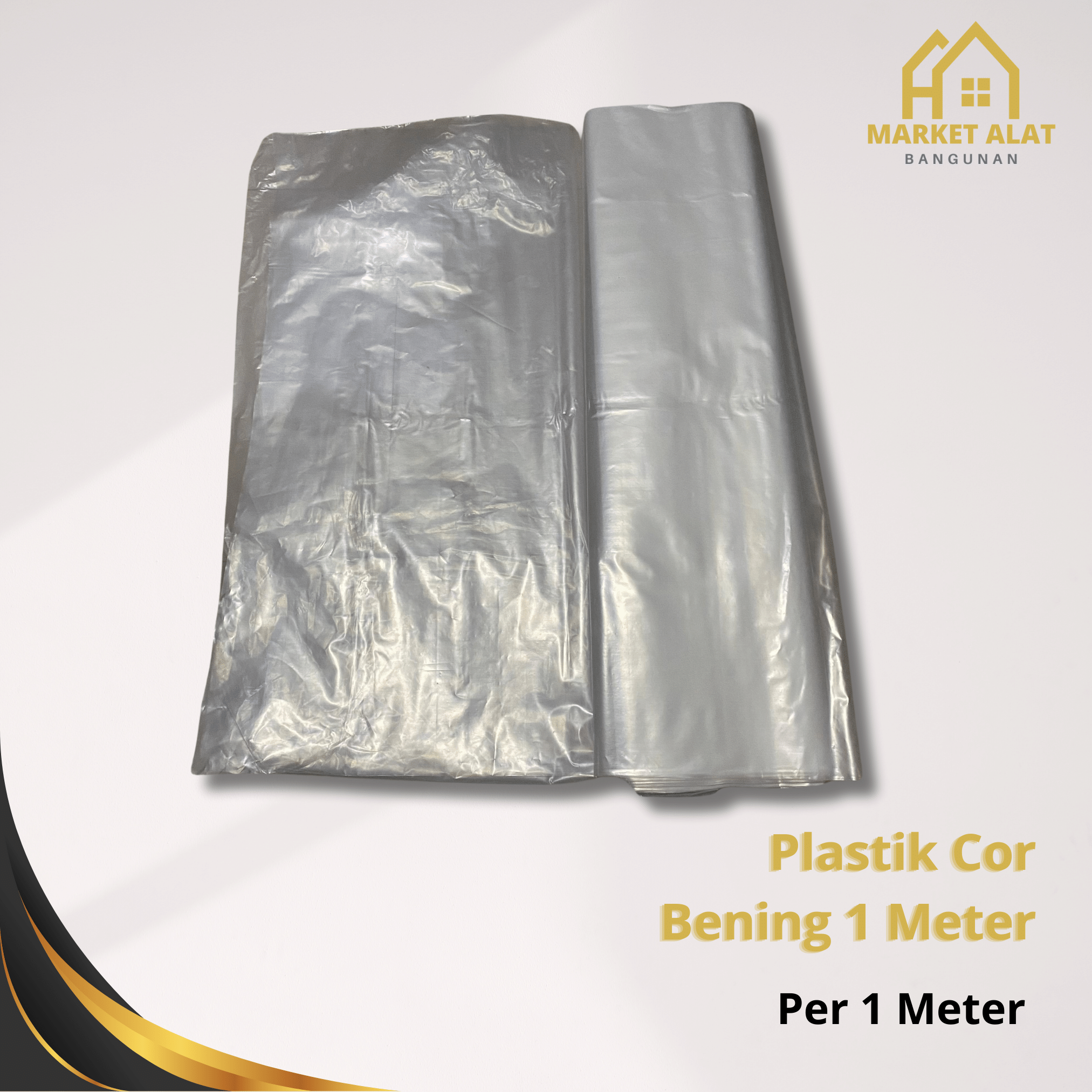 Per Meter Plastik Cor Bening Lebar 1 Meter x Tebal 80 Micron Lapis 2 ...
