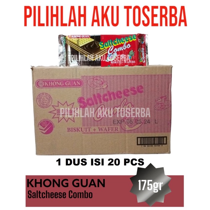 Biskuit Khong Guan SALTCHEESE COMBO 175 gr - ( HARGA 1 DUS isi 20 ...