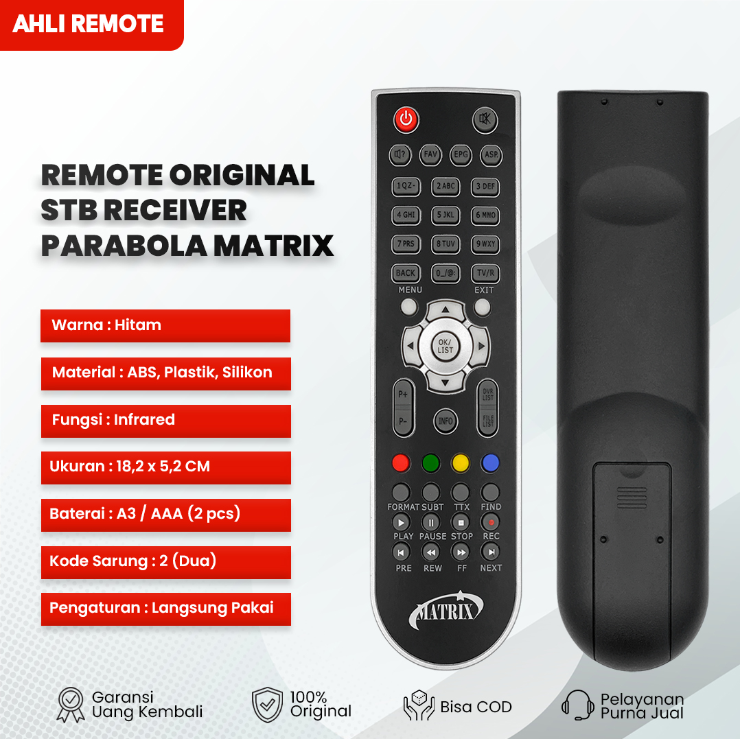Remote Receiver Matrix Prolink HD PVR Original / Remot Parabola Matrix ...