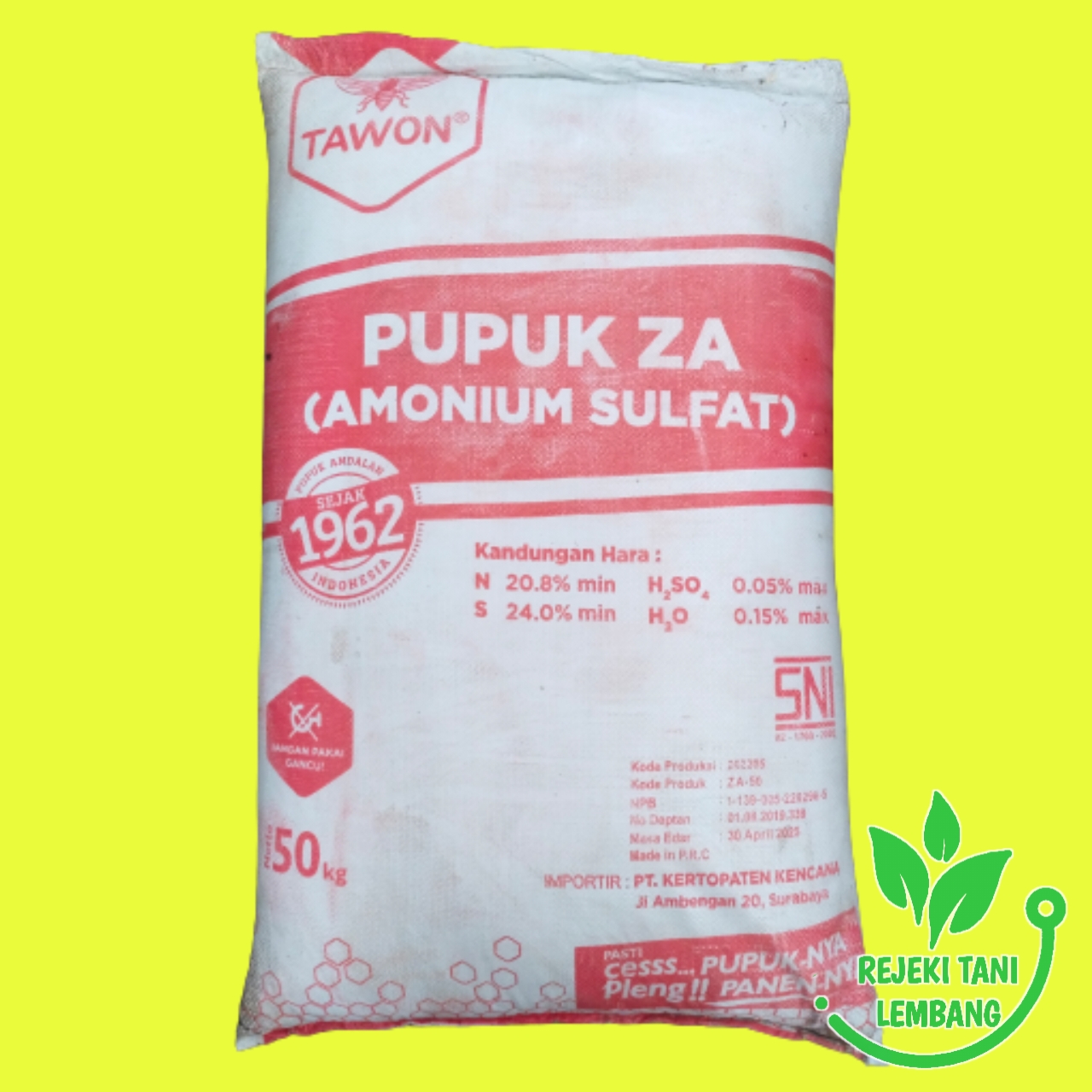 PUPUK ZA TAWON ISI 50 KG PUPUK AMONIUM SULFAT | Lazada Indonesia