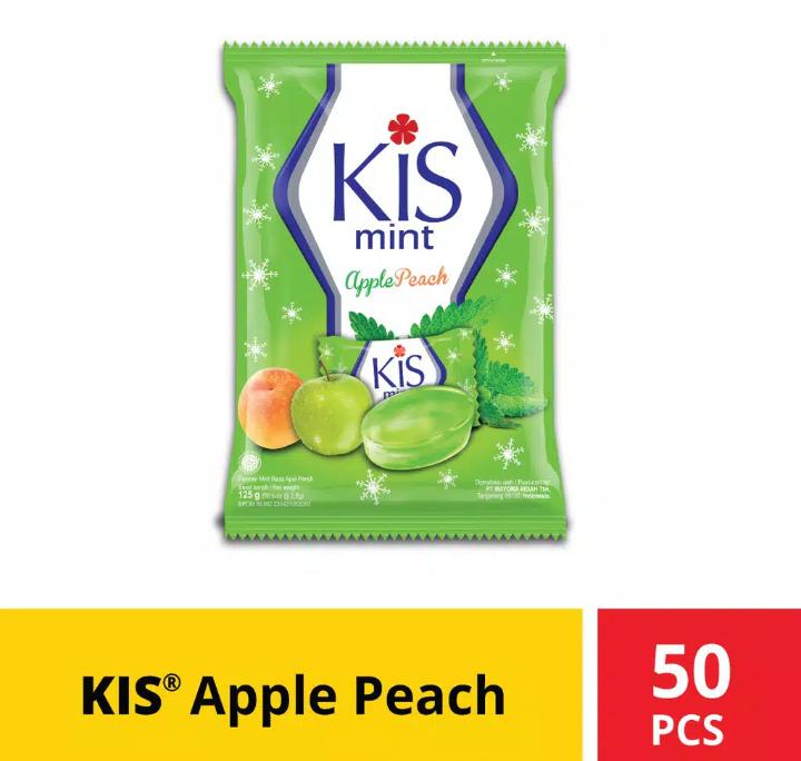 Aneka Snack Permen KISS Mint Rasa Apple Peach 125 Gram Isi 50 pcs ...