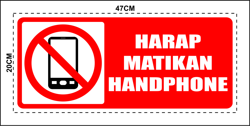 STIKER TULISAN / LOGO RAMBU HARAP MATIKAN HP HANDPHONE | STICKER TULISAN / LOGO RAMBU HARAP ...
