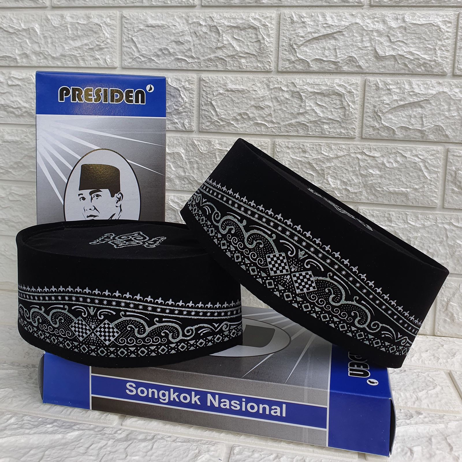 Peci Kopiyah Songkok Nasional Untuk Anak Dan Dewasa Motif Batik SIlver ...