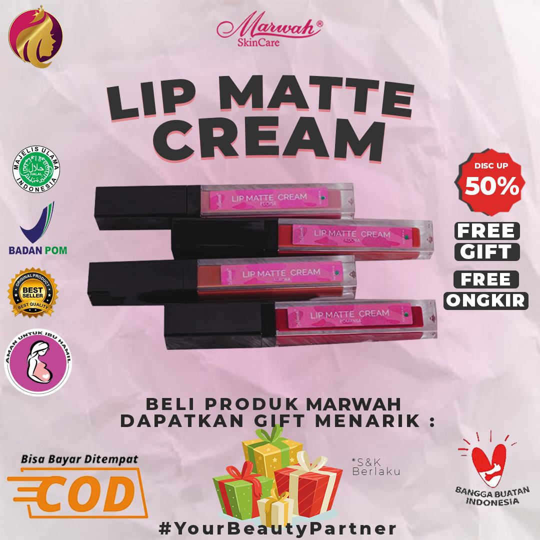 Marwah lip matte cream - 4 varian warna | Lazada Indonesia