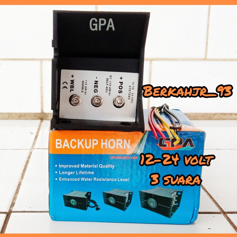 Alarm Mundur / Atret / Back Horn 3 Suara 12-24 Volt | Lazada Indonesia
