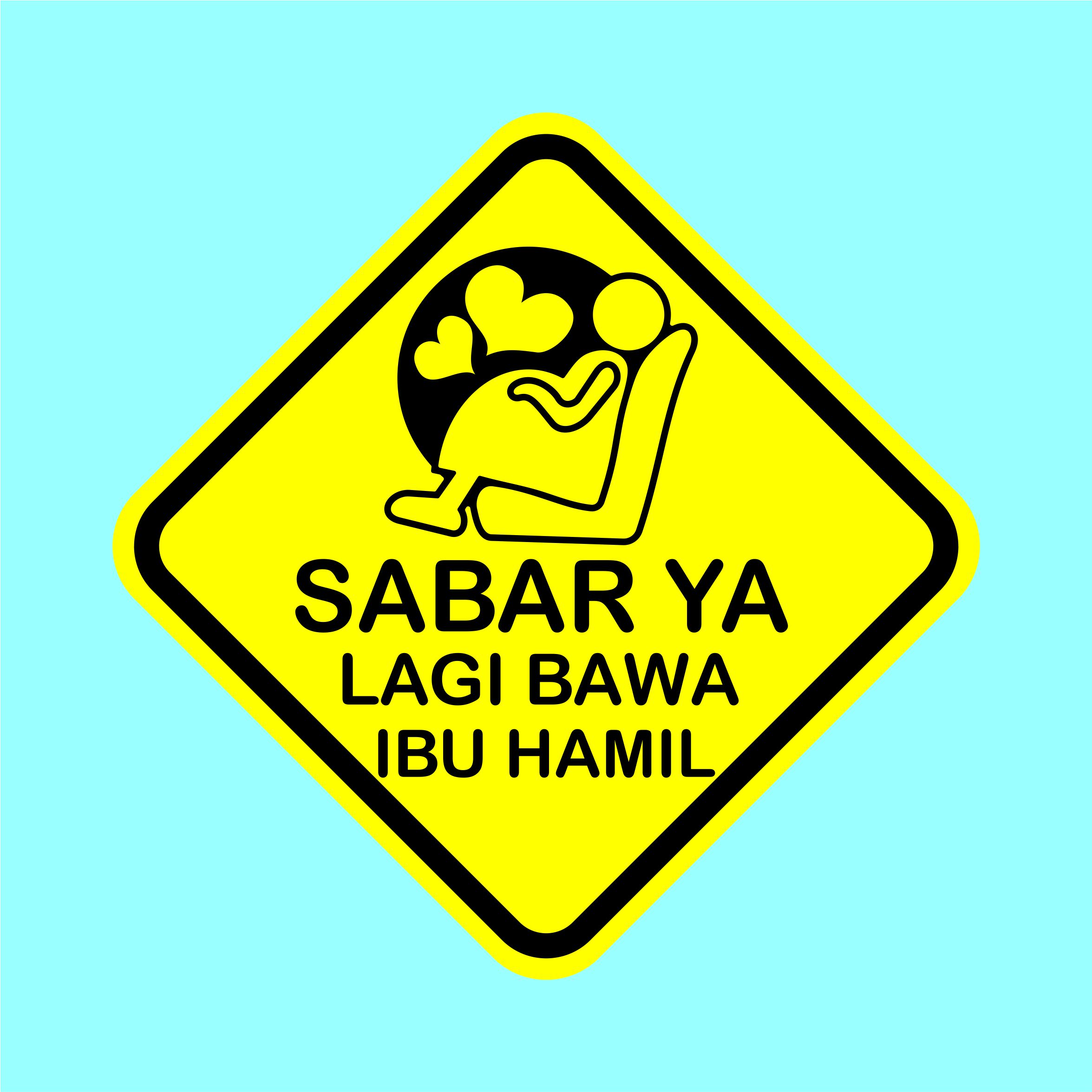 STICKER MOBIL CUTTING ADA IBU HAMIL PREGNANT ON BOARD STIKER KACA MOBIL ...