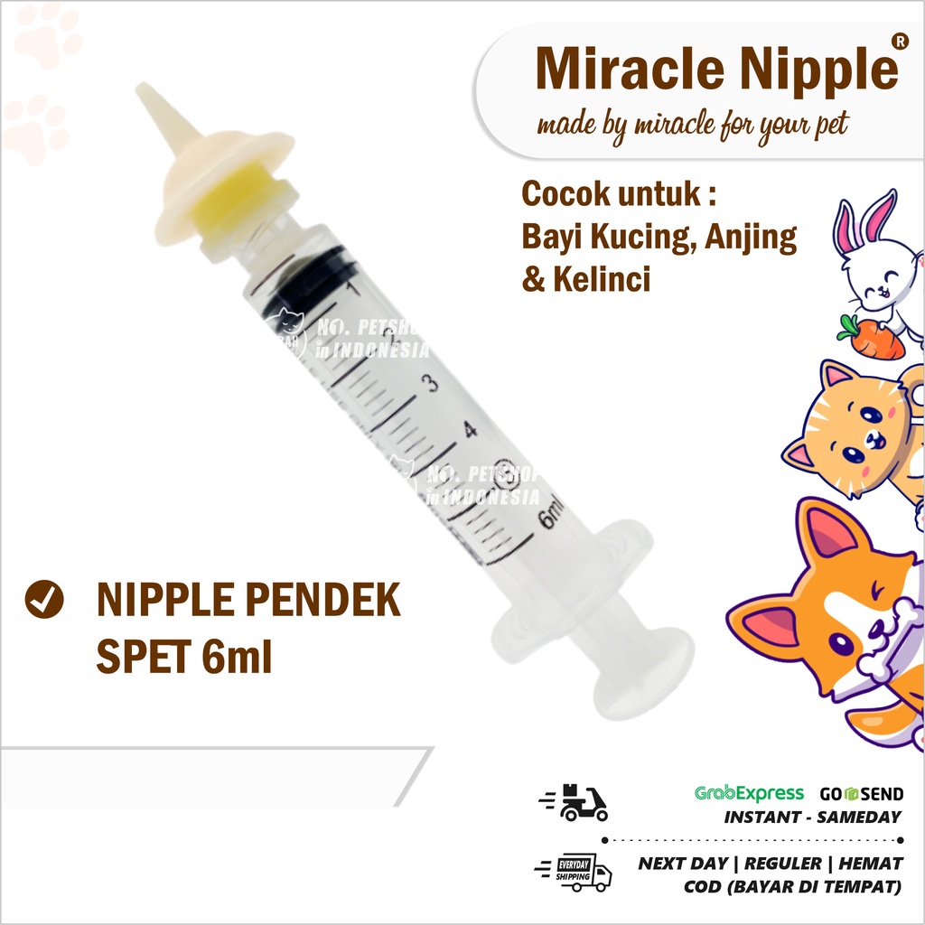 MIRACLE NIPPLE Pentil Dot Susu Spet Anak Bayi Kucing Kecil Mini Niple ...