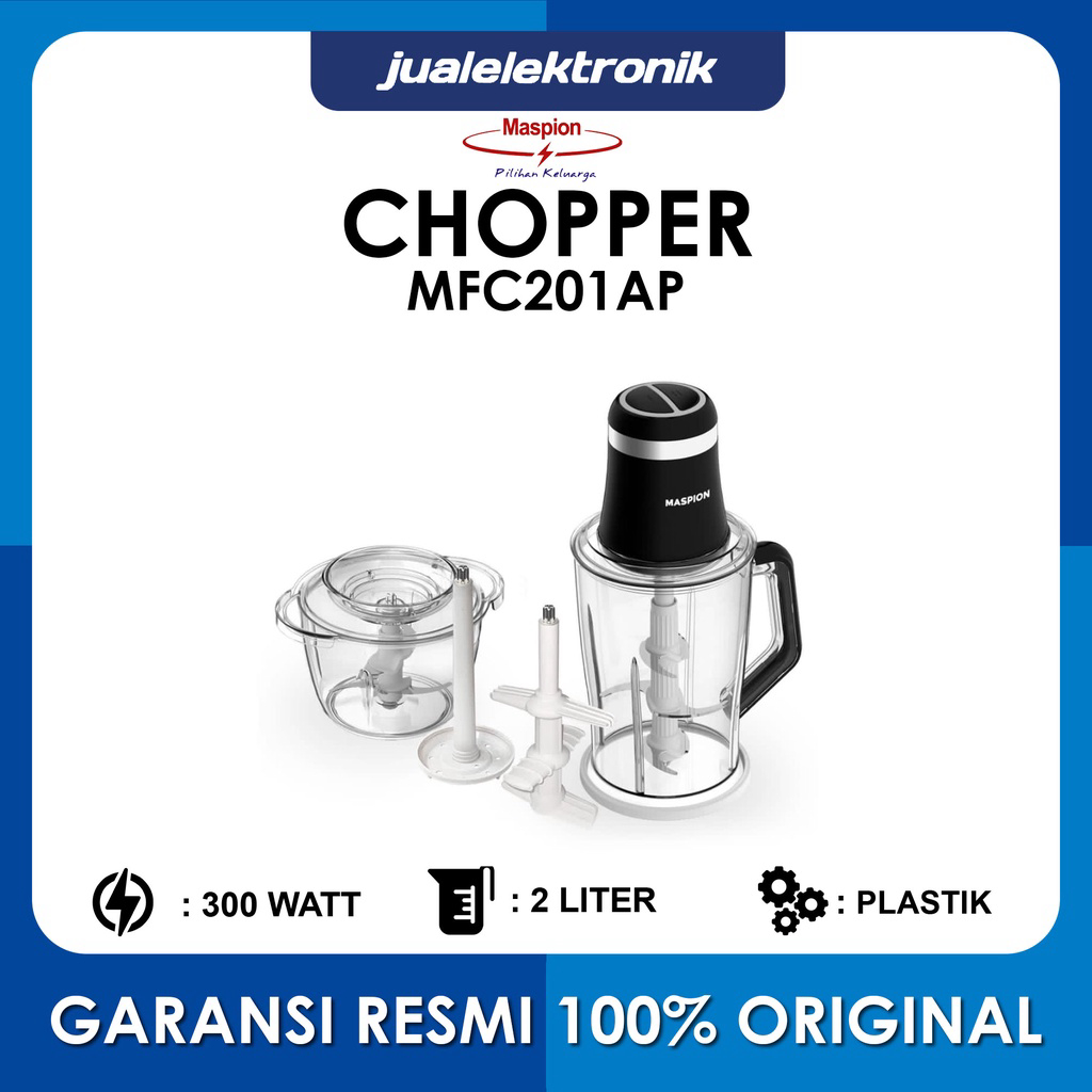Maspion MFC201AP – Food Chopper Plastic Container 2 Liter 300 Watt ...