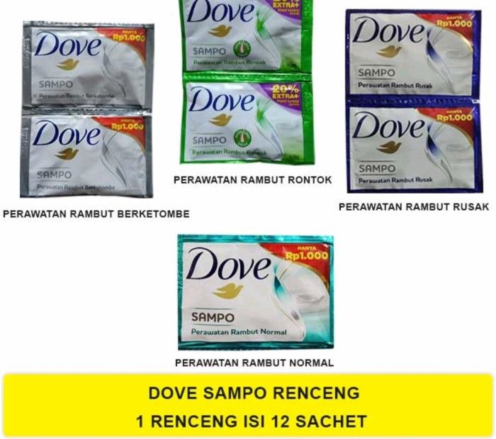 SHAMPOO/KONDISIONER DOVE SACHET/ 1 RENCENG = 12 | Lazada Indonesia