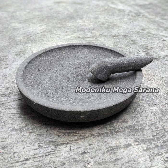 Cobek Batu Asli Jumbo Besar Original Cowek Coek Coet Cowet - 33 cm ...