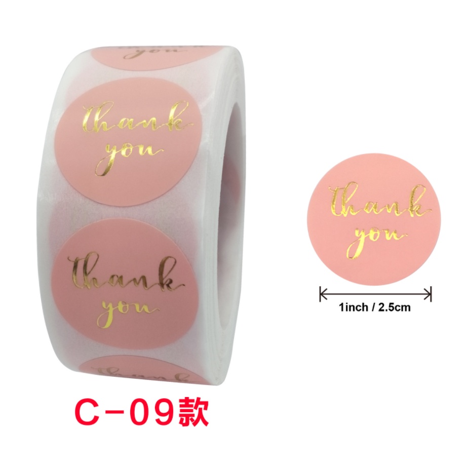 Sticker Thank You 500 Pcs dalam 1 Roll Murah - Label Premium Tulisan ...