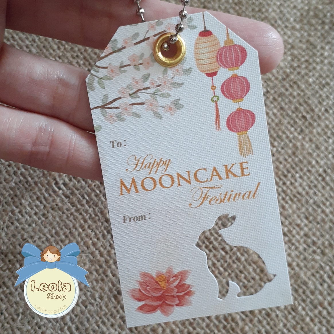 Gift Hang Tag MOONCAKE Festival Lampion/Kartu Mid Autumn Kue Bulan ...
