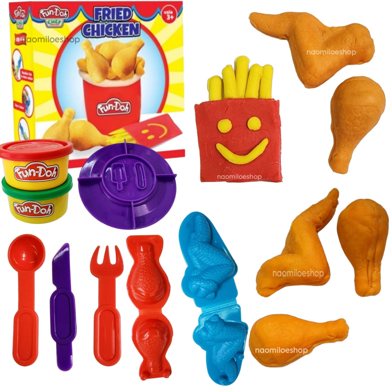 Fried Chicken Mainan Fun Doh ayam goreng KFC - Lilin Mainan FunDoh ...