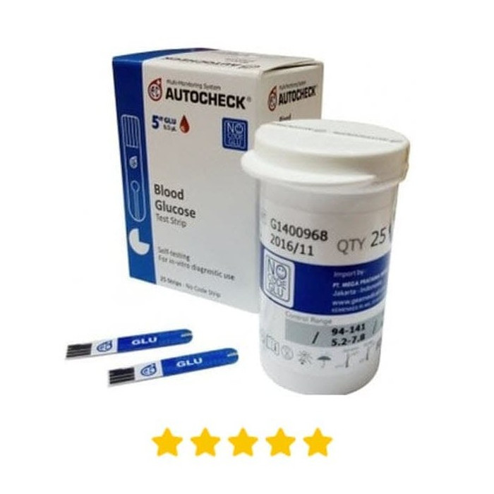 STRIP AUTOCHECK GULA DARAH / AUTO CHECK GLUCOSE REFILL / GDS GLUKOSA ...