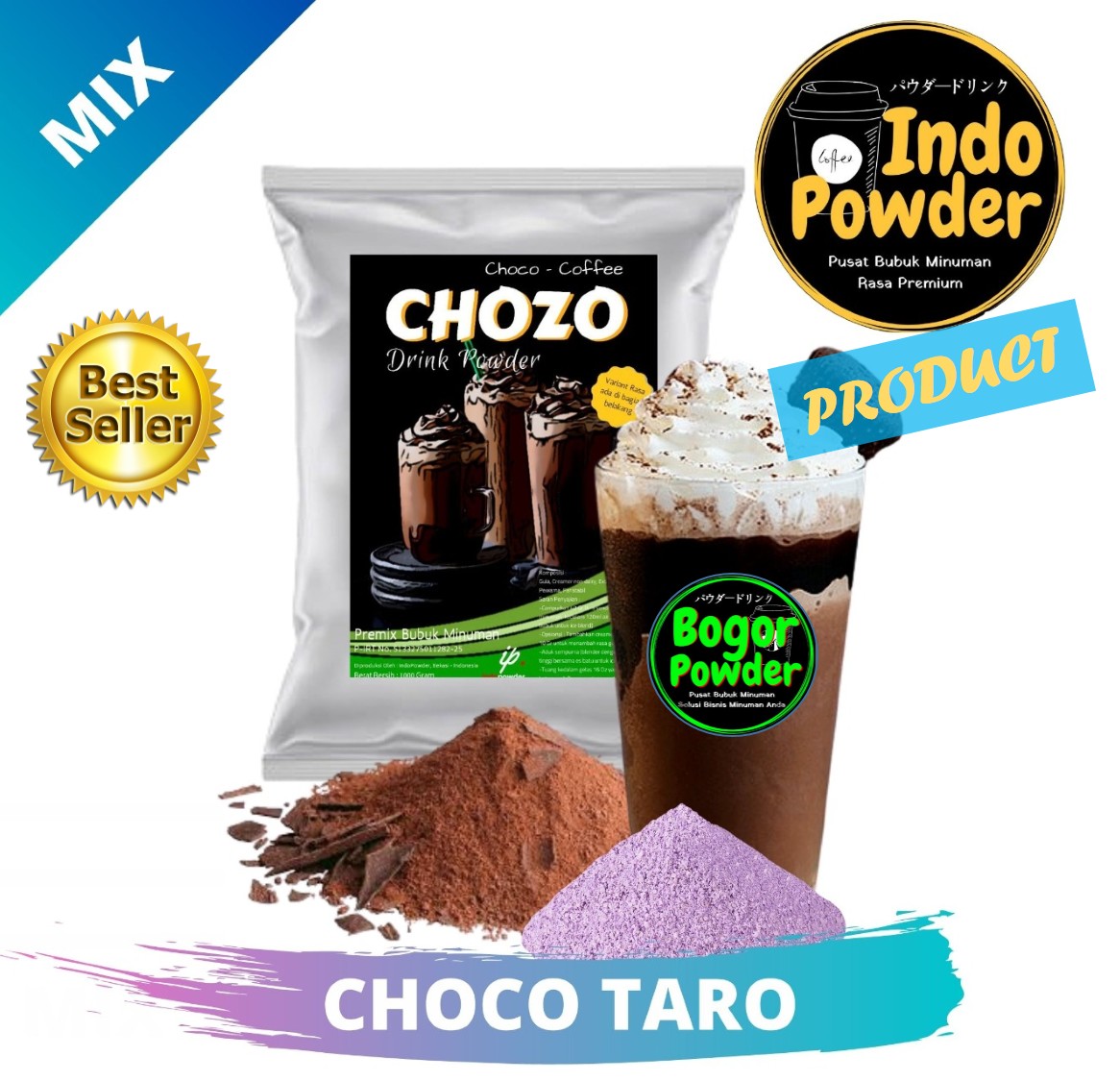 Choco Taro Powder 1Kg/ Coklat Taro 1kg/ Bubuk Minuman Coklat Taro 1kg ...