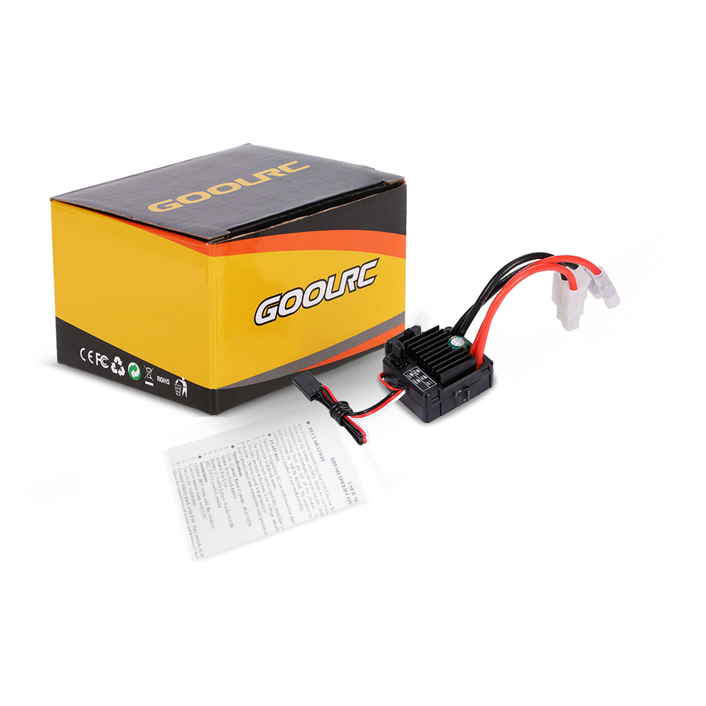 GoolRC 60A Waterproof Brushed ESC Speed Controller for 1/10 4WD RC Car ...
