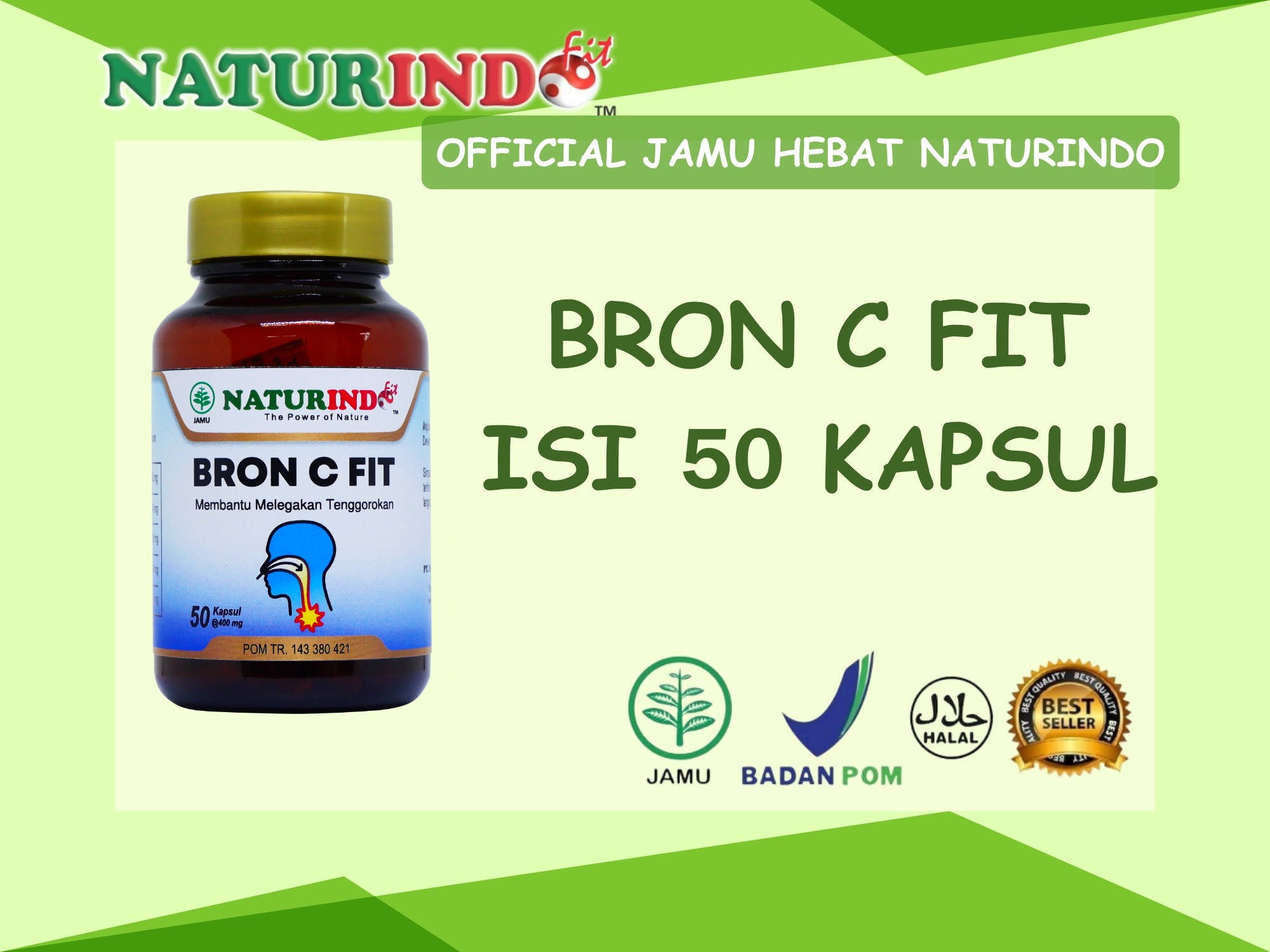 Bron c fit - obat herbal batuk menahun, berdahak, berlendir, kering ...