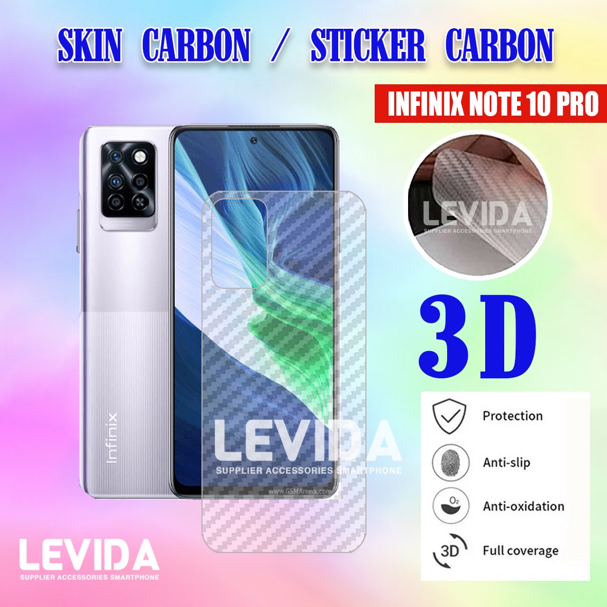 INFINIX NOTE 10 PRO SKIN CARBON PELINDUNG BELAKANG ANTIGORES BELAKANG ...