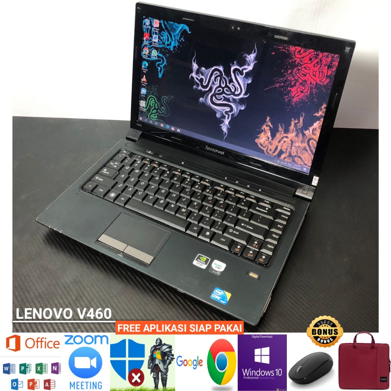 Laptop Lenovo V460 intel Core i5 VGA NVIDIA GeForce Ram 4GB HDD 320GB ...