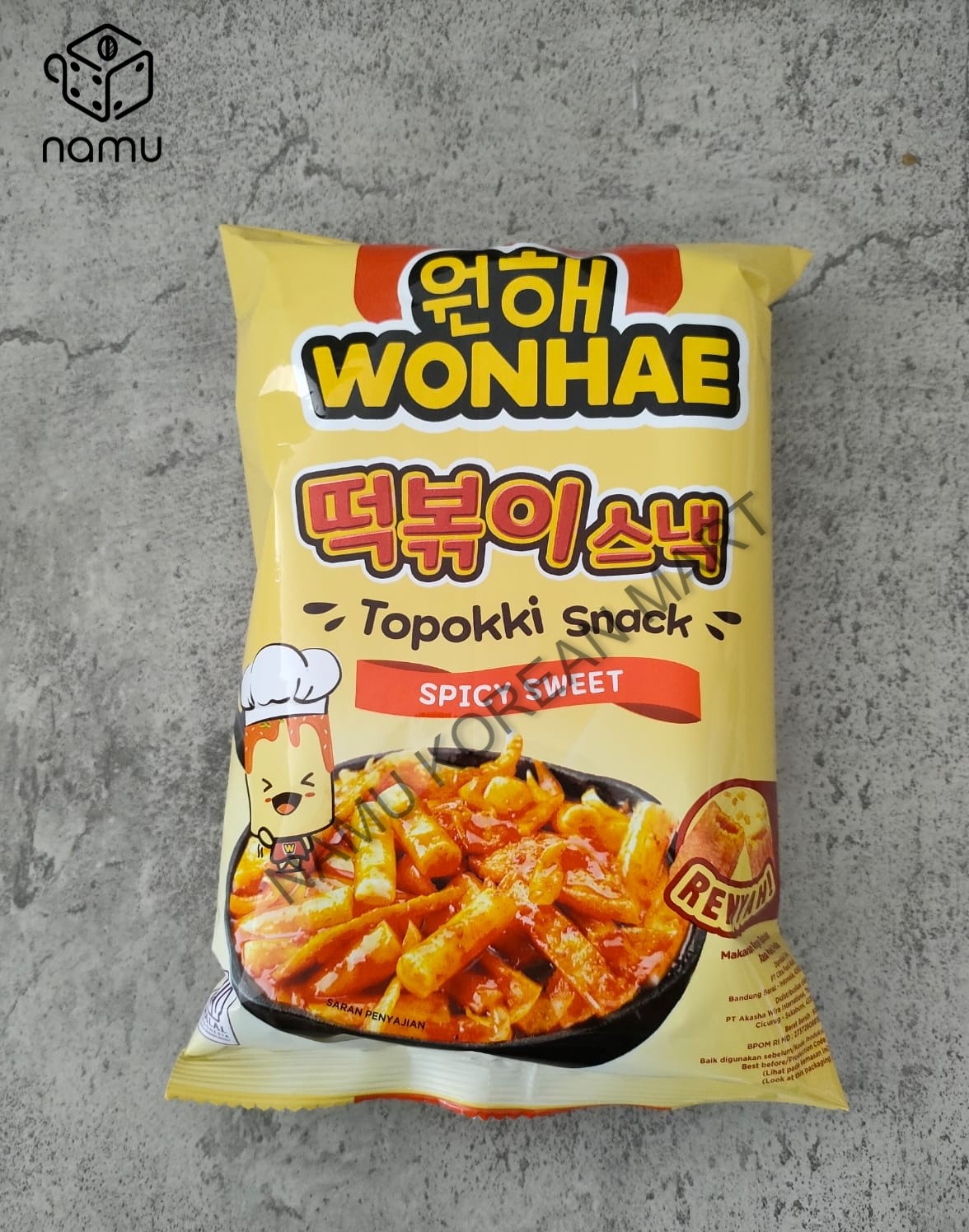 Wonhae Spicy Sweet Topokki Snack 80gr / Wonhae Creamy Rose Topokki ...