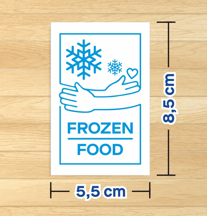 Sticker Label Kemasan Frozen Food Stiker Makanan Beku 8,5 x 5,5 cm (1 ...