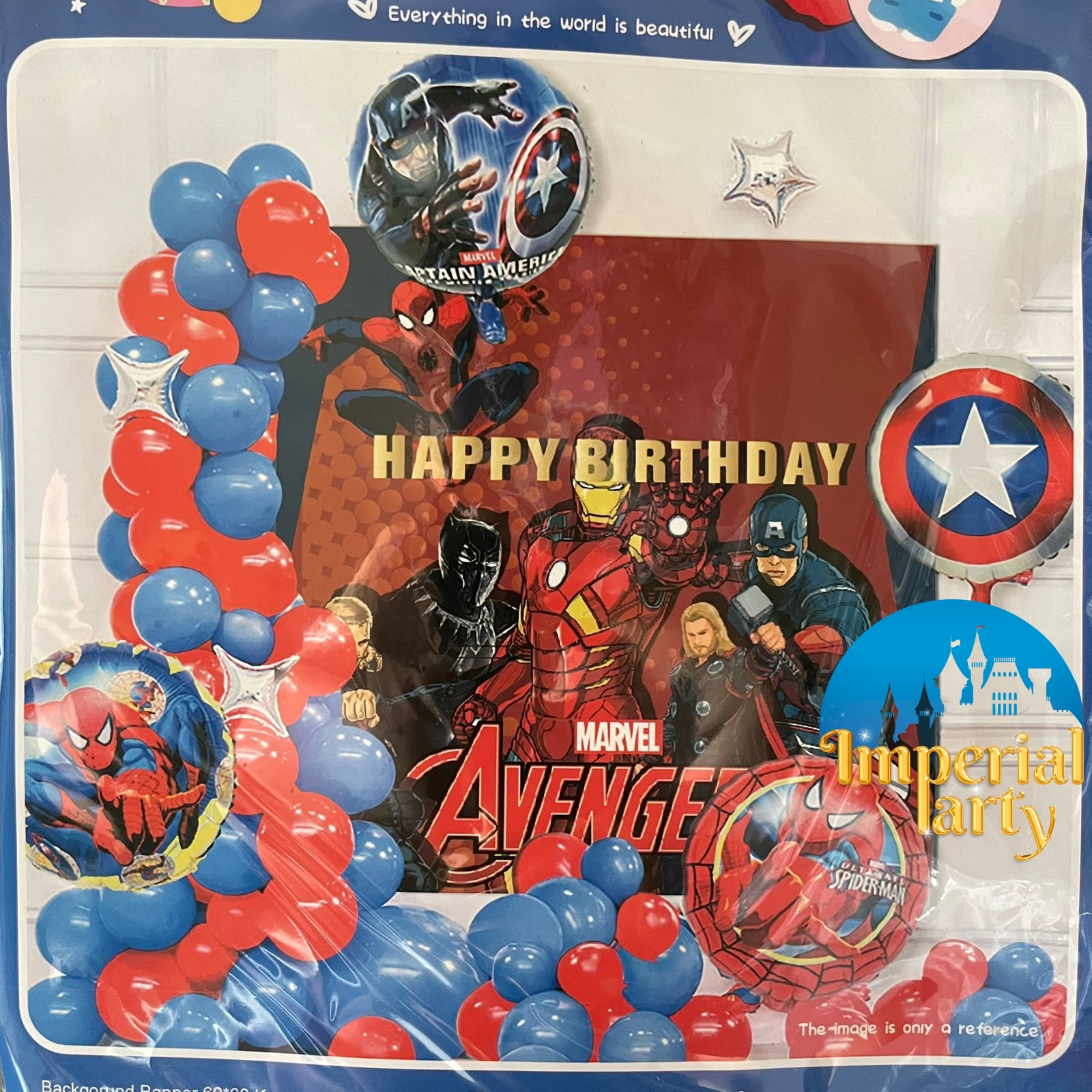 Balon Foil Set Party Pesta Happy Birthday Avengers Superhero Avenger ...